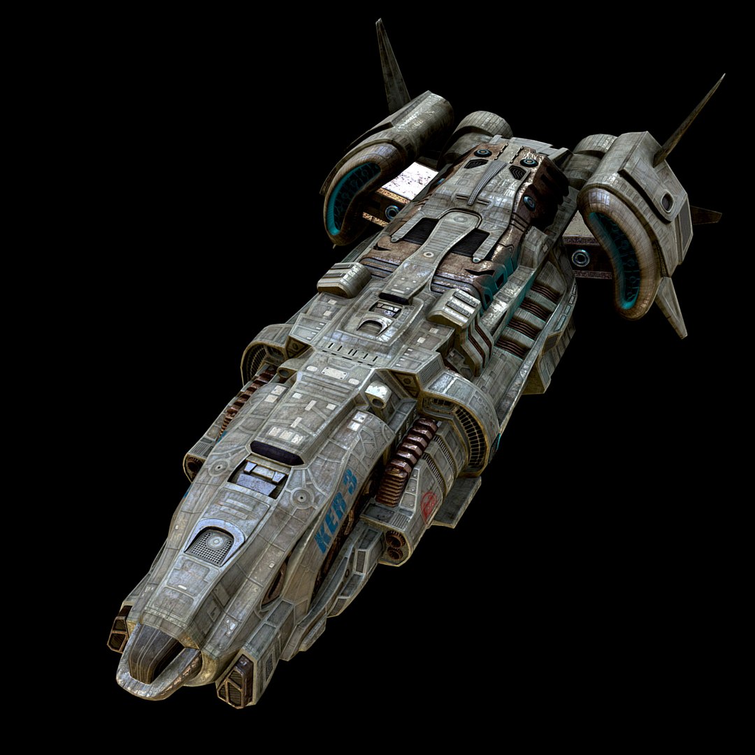 3d Spaceship Space Model