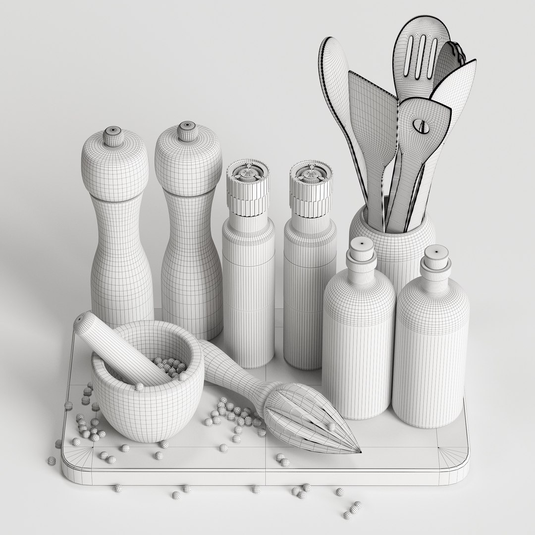 Decor Set 88 Spices 3D Model - TurboSquid 2097490
