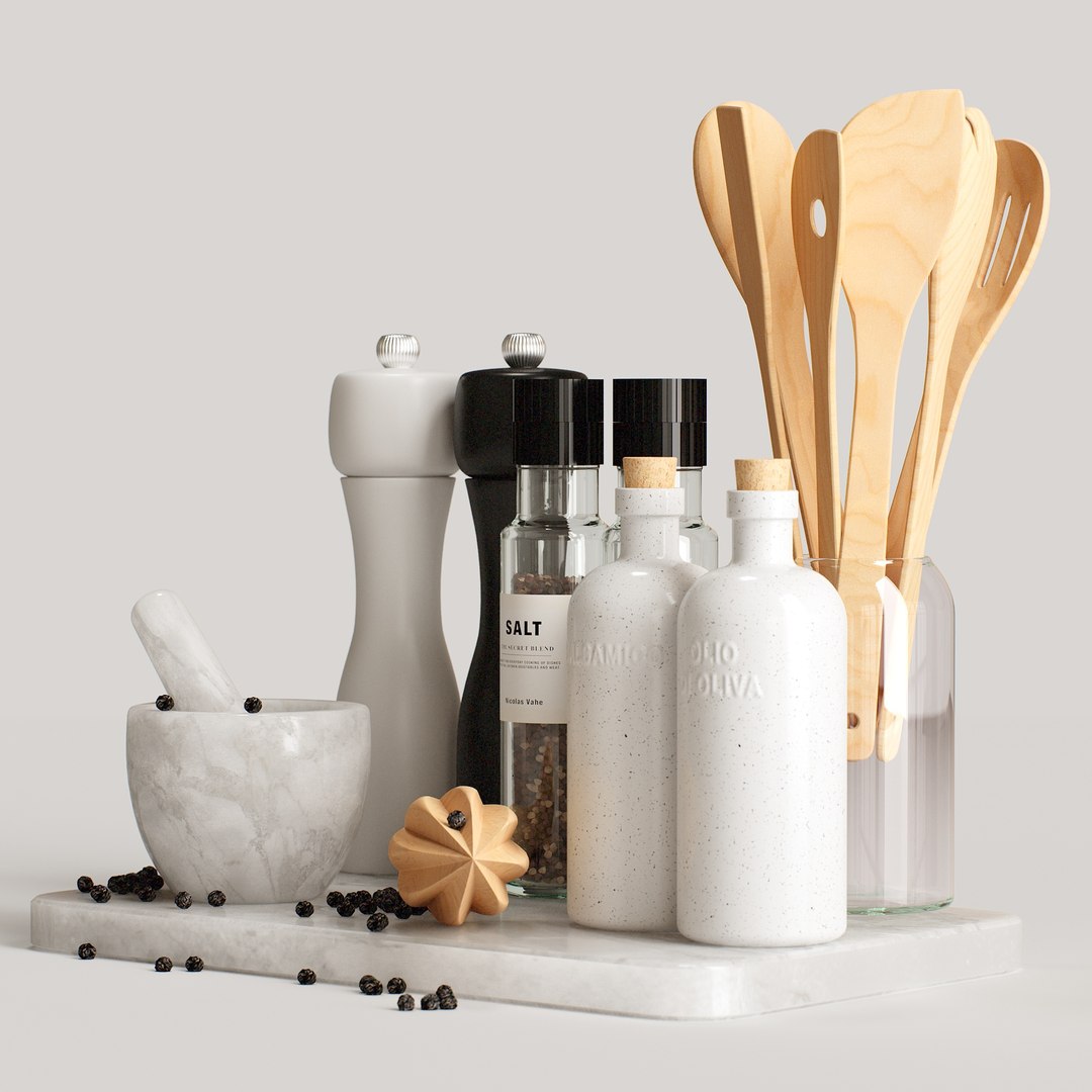 Decor Set 88 Spices 3D Model - TurboSquid 2097490