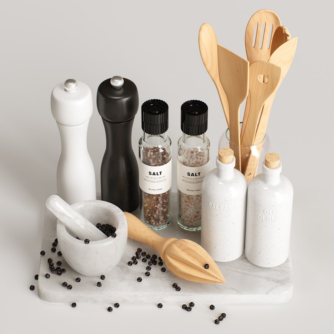 Decor Set 88 Spices 3D Model - TurboSquid 2097490