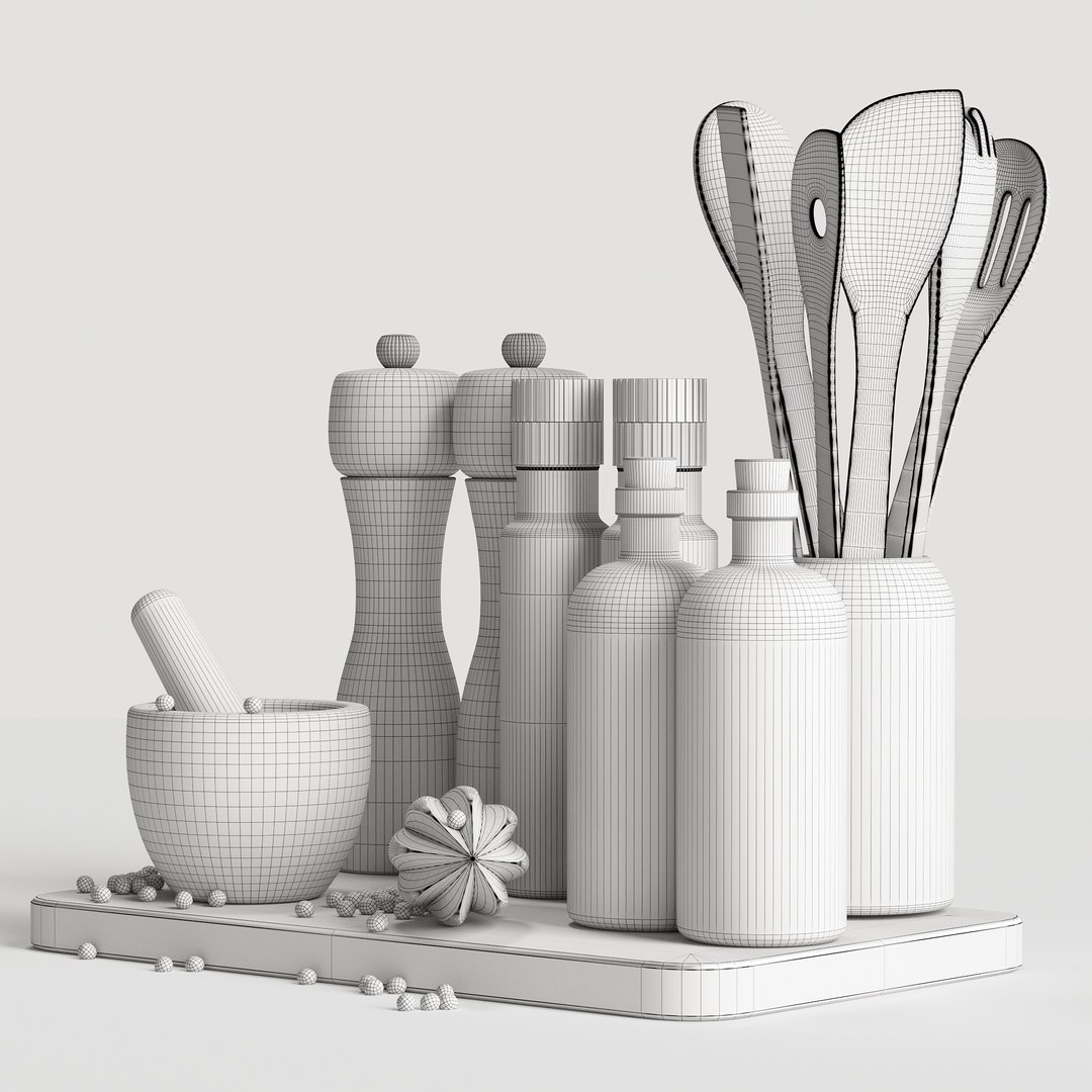 Decor Set 88 Spices 3D Model - TurboSquid 2097490
