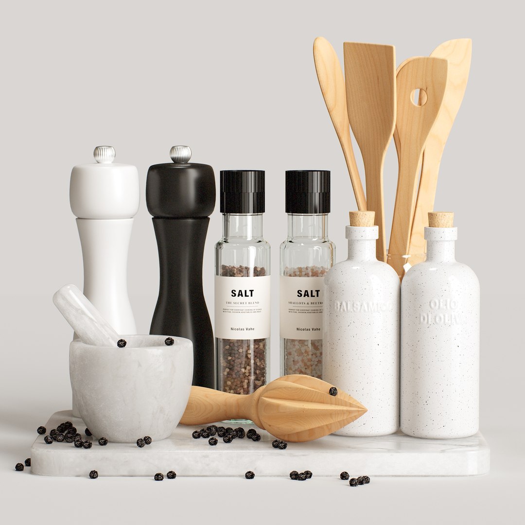 Decor Set 88 Spices 3D Model - TurboSquid 2097490