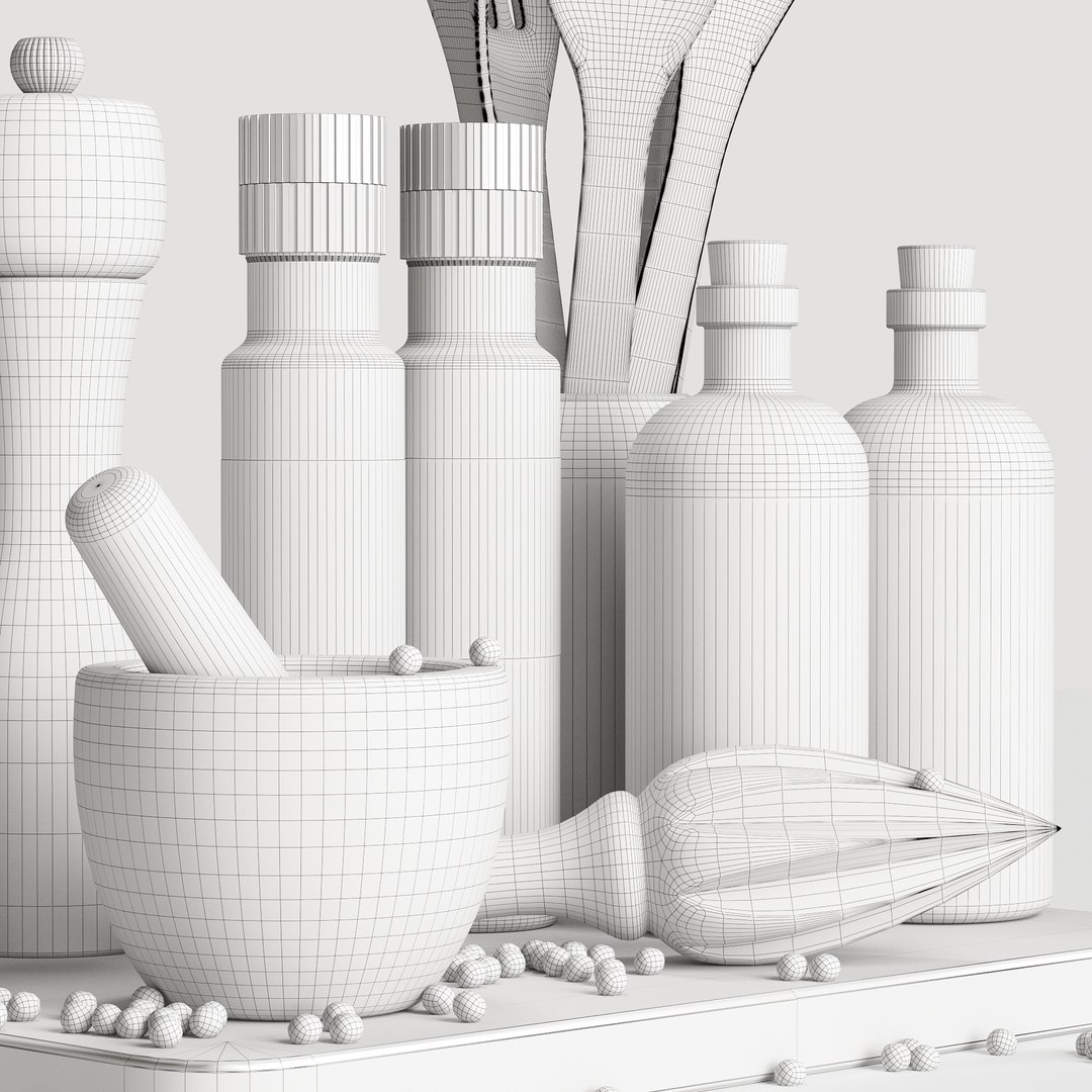 Decor Set 88 Spices 3D Model - TurboSquid 2097490