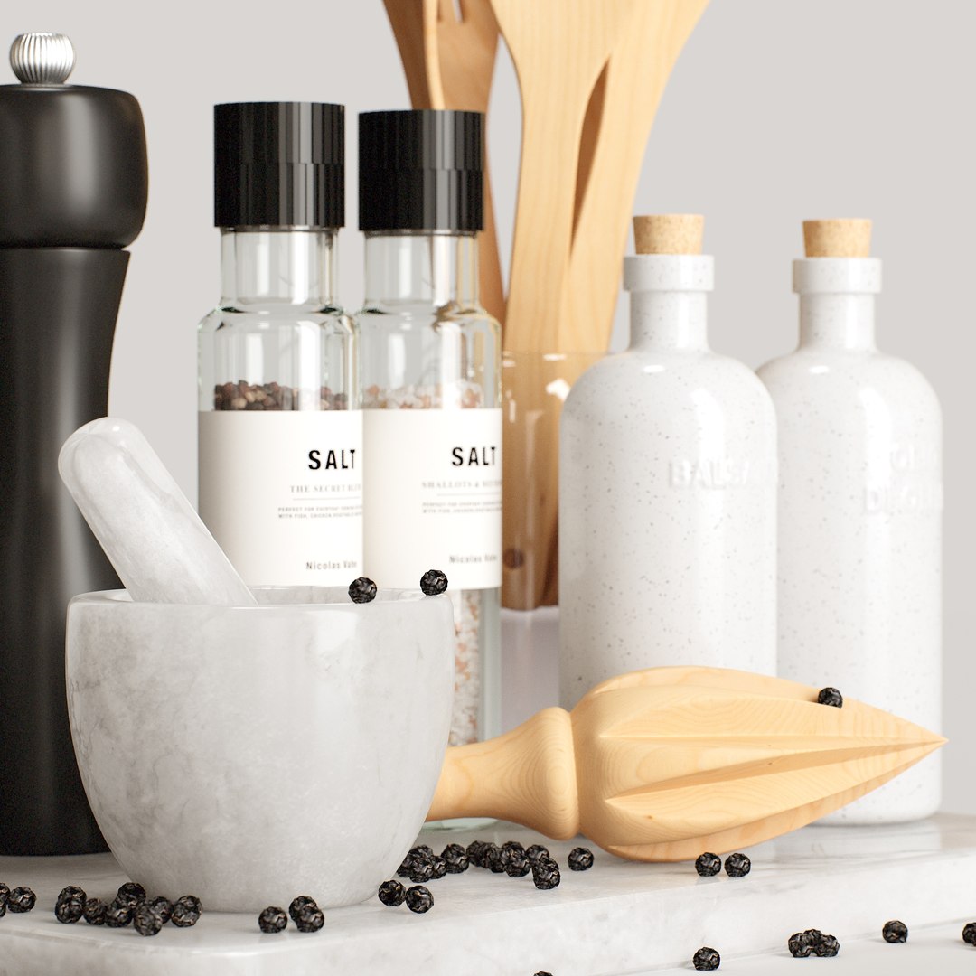 Decor Set 88 Spices 3D Model - TurboSquid 2097490