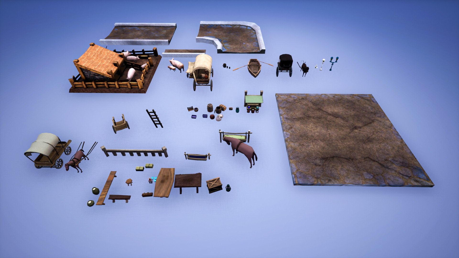 3D Model Middle Ages Historical Environment Pack - TurboSquid 2327123