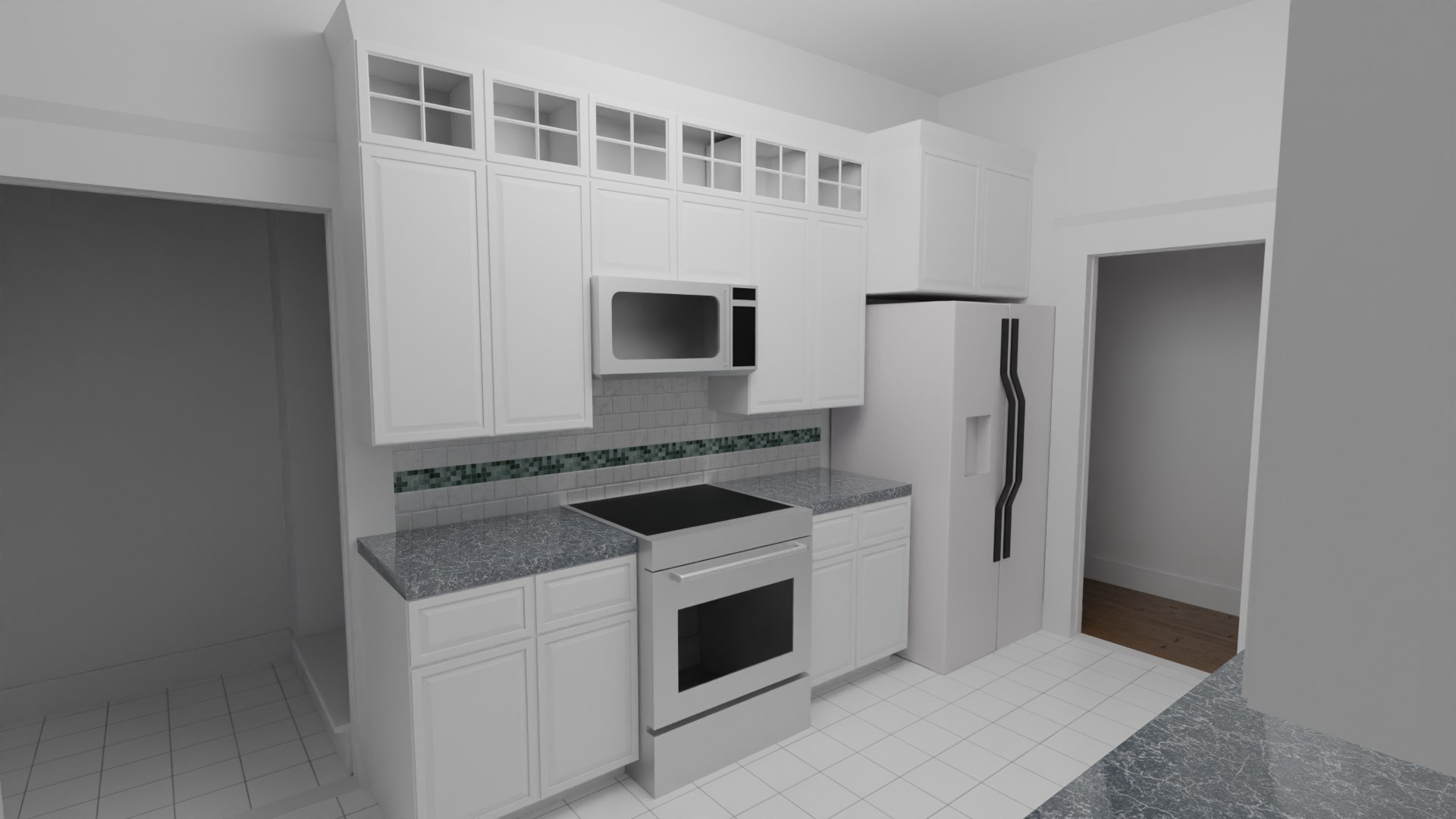 3D Brick Bungalow With Interior - TurboSquid 2096808