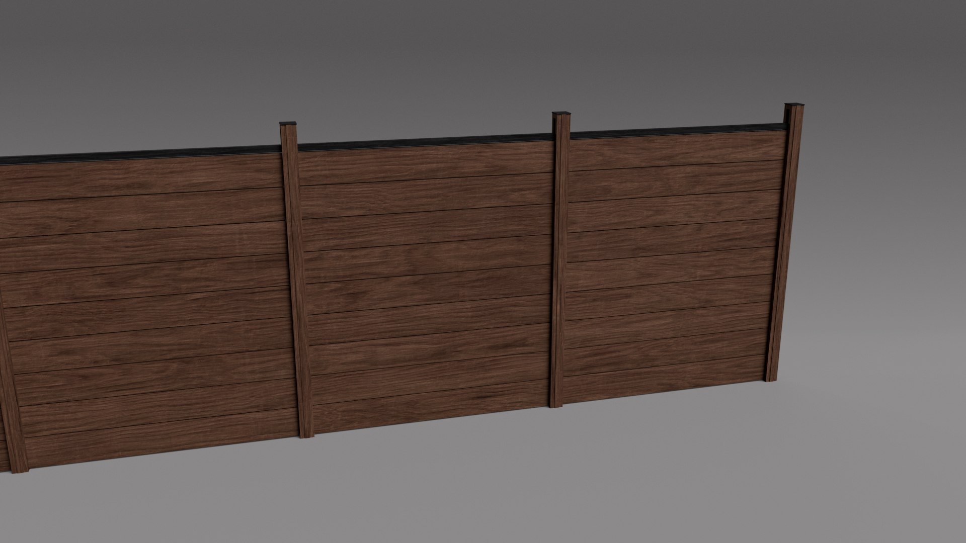 Low Poly Fence with 7 Texture Variations in Brown Wood Low-poly 3D ...