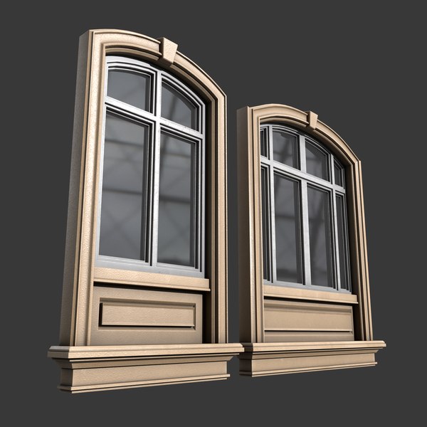 Classic Cartoon style of PBR Modular Windows Collection 2 3D model ...