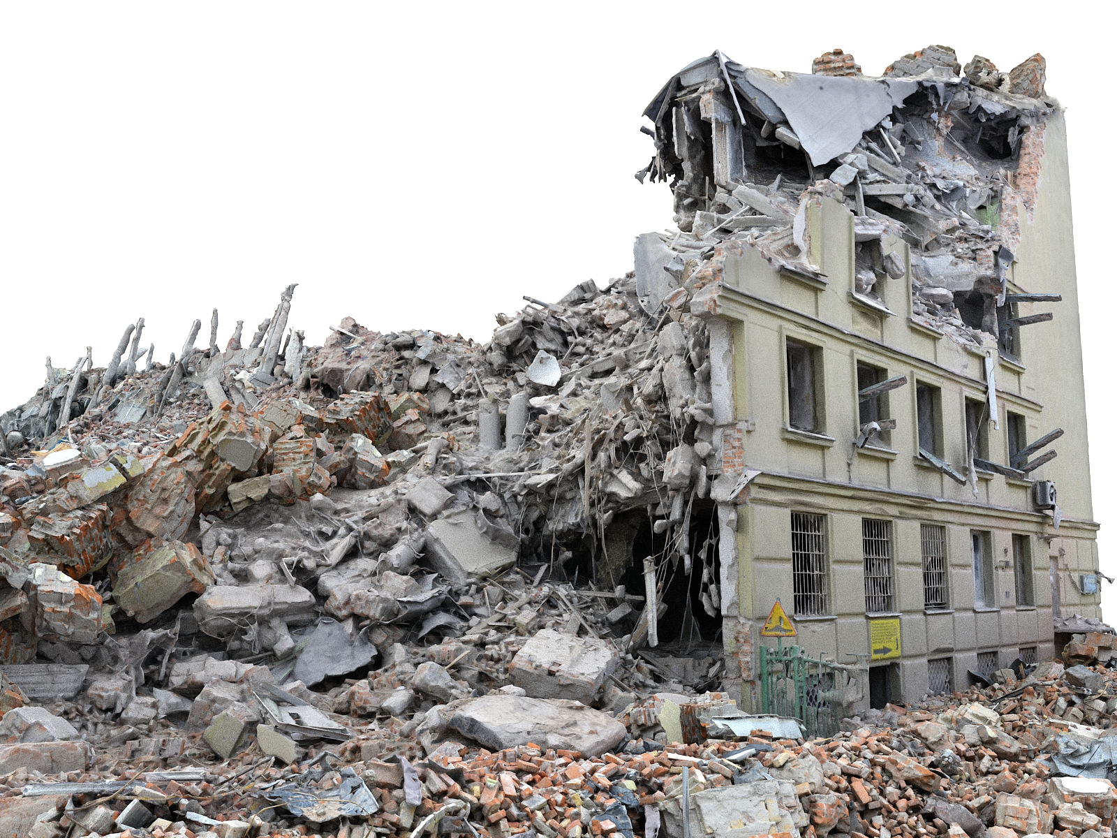 3D demolished building ultra hd - TurboSquid 1488993