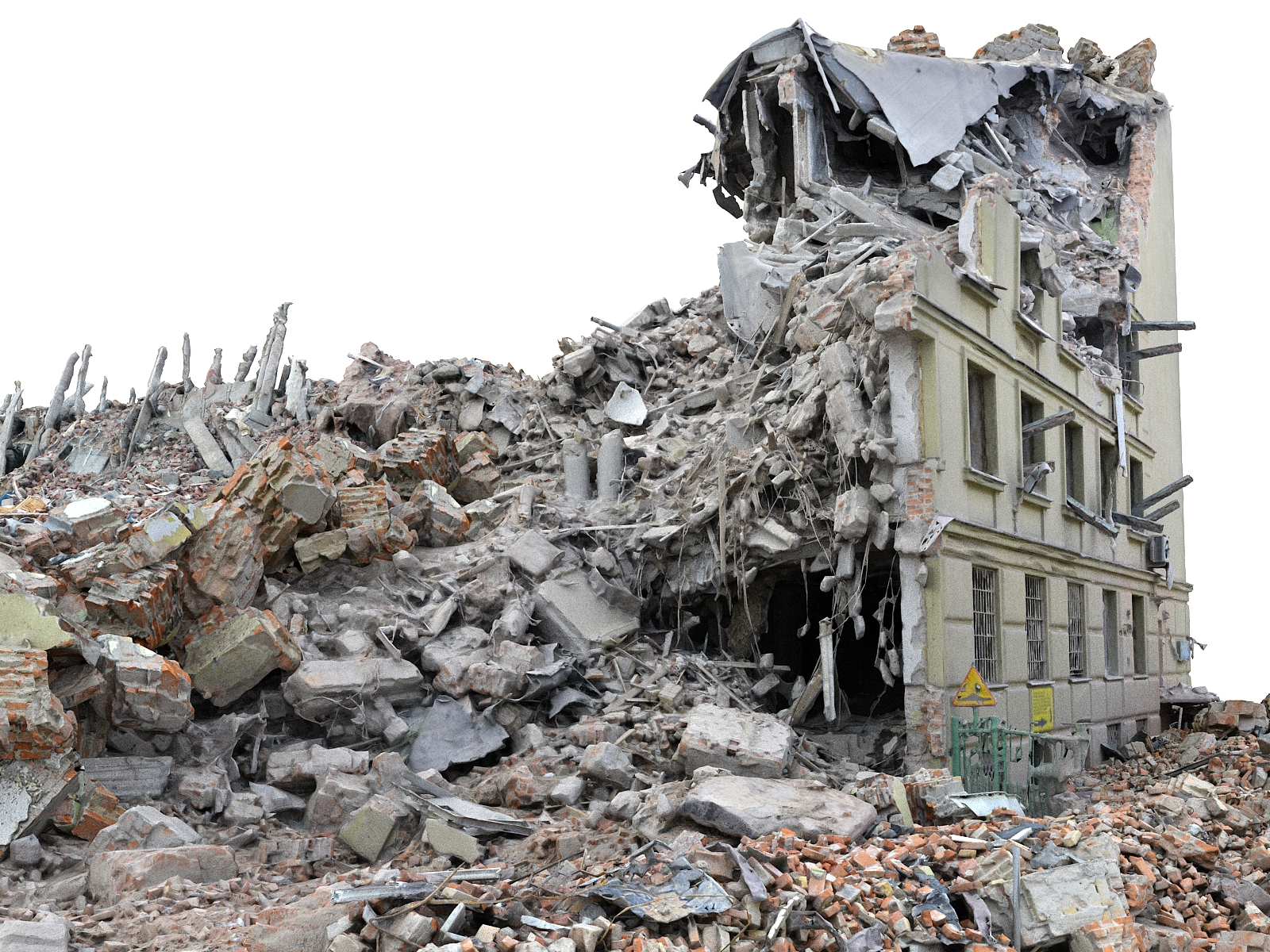 3D demolished building ultra hd - TurboSquid 1488993