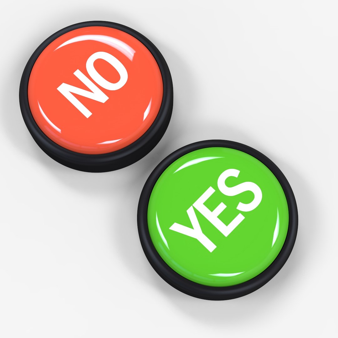 3D Buzzer Buttons Yes-no Model - TurboSquid 1212218