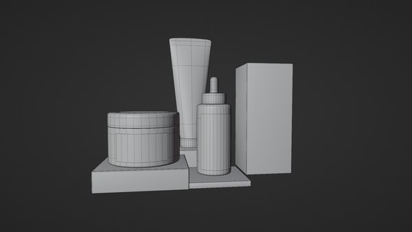 modelo 3d Maqueta de productos para el cuidado de la piel gratis ...
