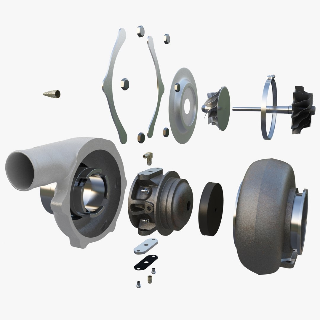 3D Small Turbocharger Compressor - TurboSquid 1237540