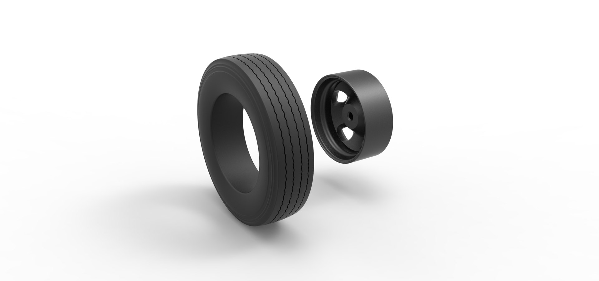 Diecast 5 Hole Front Wheel Of Vintage School Bus Scale 1 To 25 3D Model ...