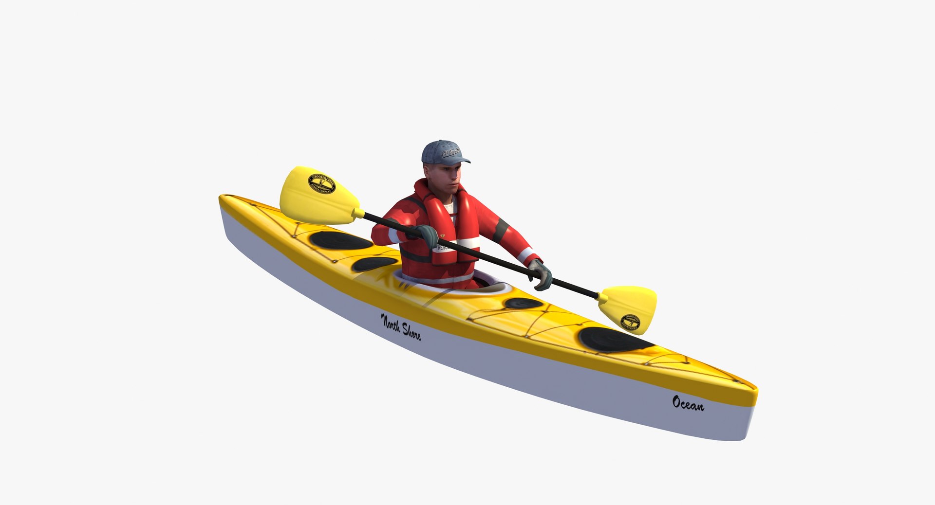 3D recreational watercraft kayak sailboat model - TurboSquid 1489187