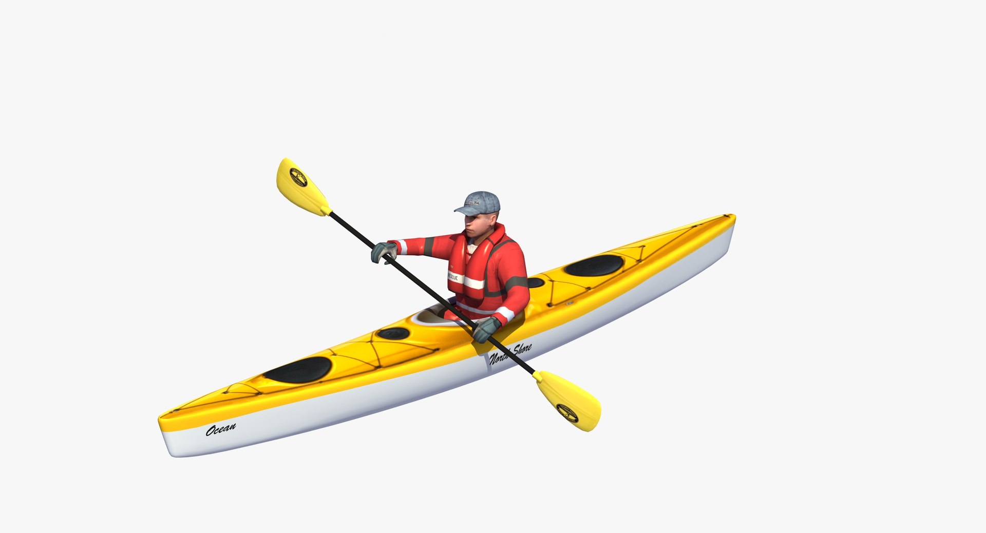 3D recreational watercraft kayak sailboat model - TurboSquid 1489187