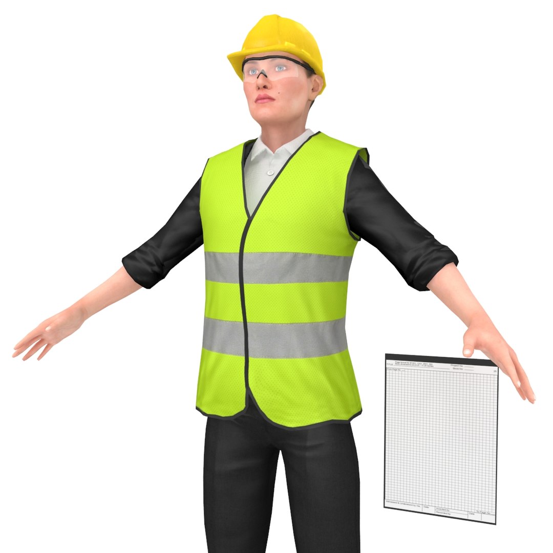 3D Female Engineer Model - TurboSquid 1356264