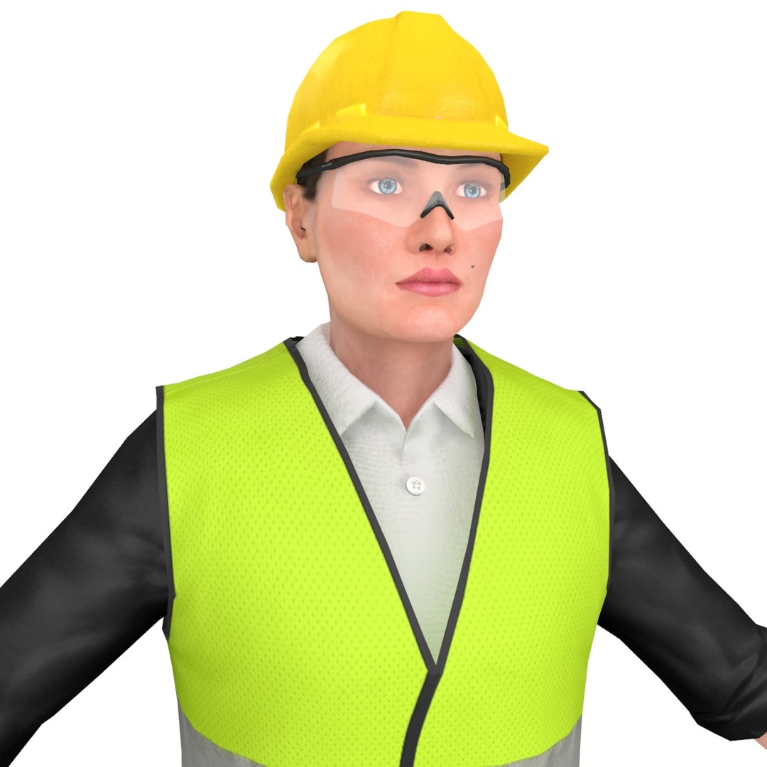 3D Female Engineer Model - TurboSquid 1356264