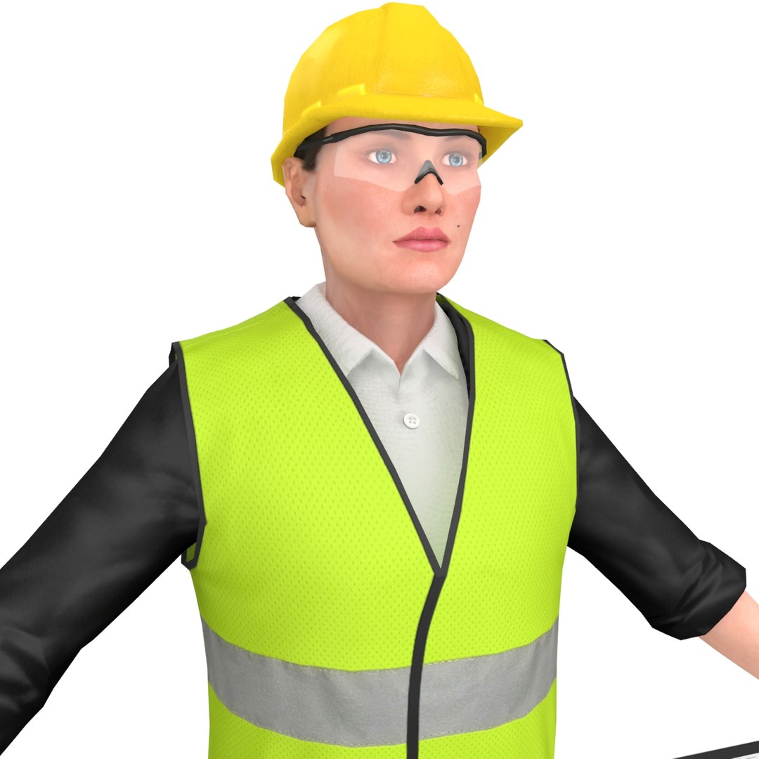 3D Female Engineer Model - TurboSquid 1356264