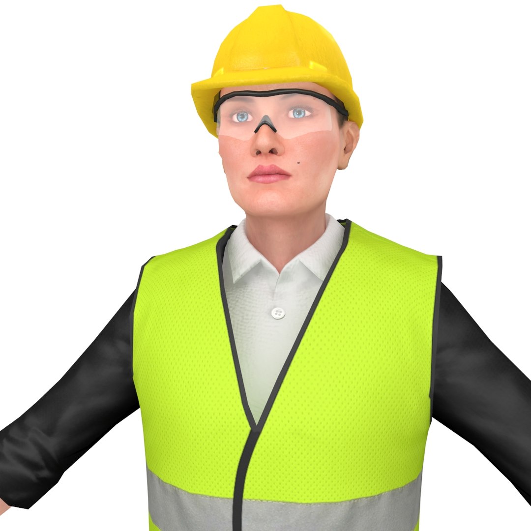 3D Female Engineer Model - TurboSquid 1356264