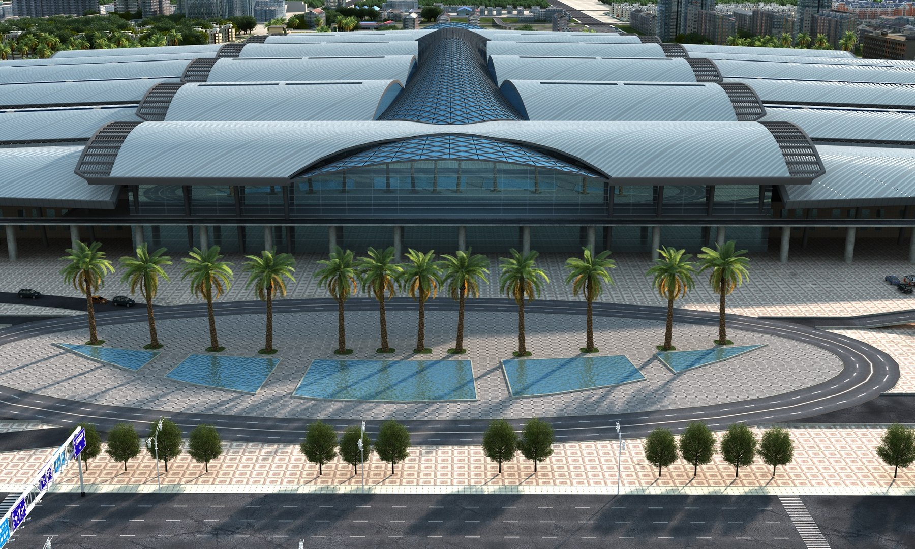 High-speed Railway Station Scene 3D - TurboSquid 2338158