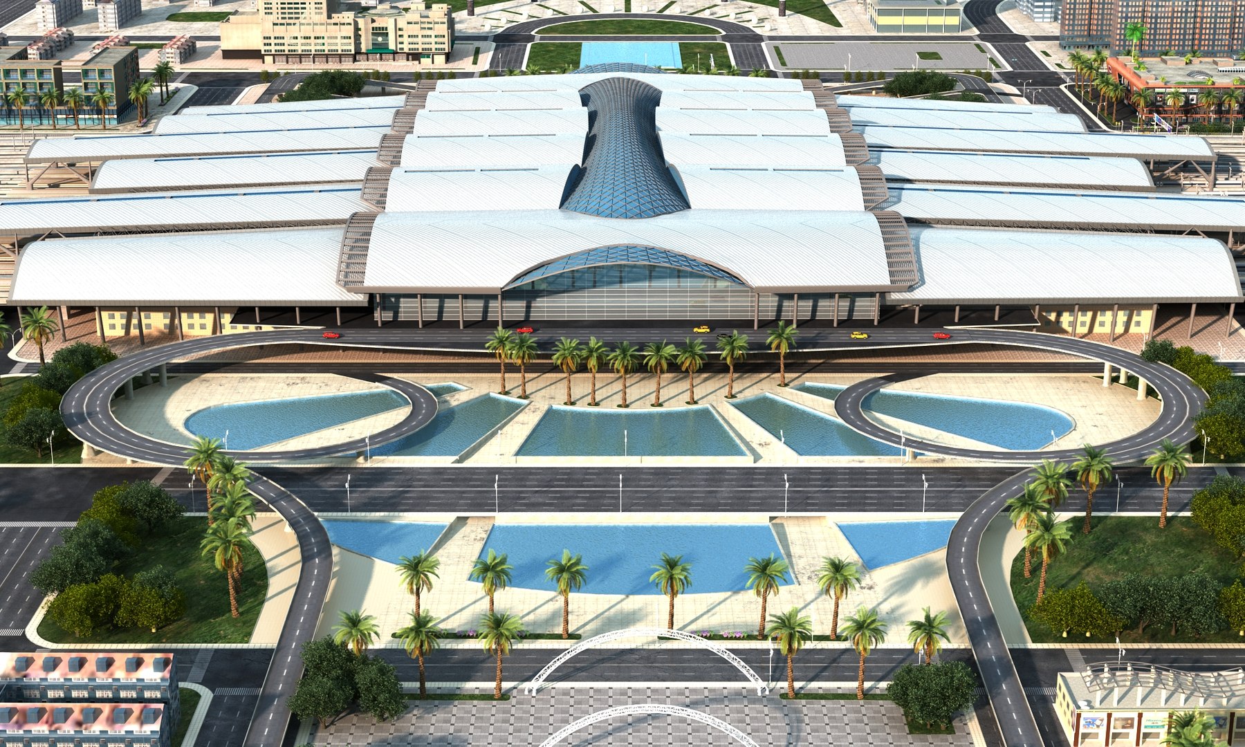 High-speed Railway Station Scene 3D - TurboSquid 2338158