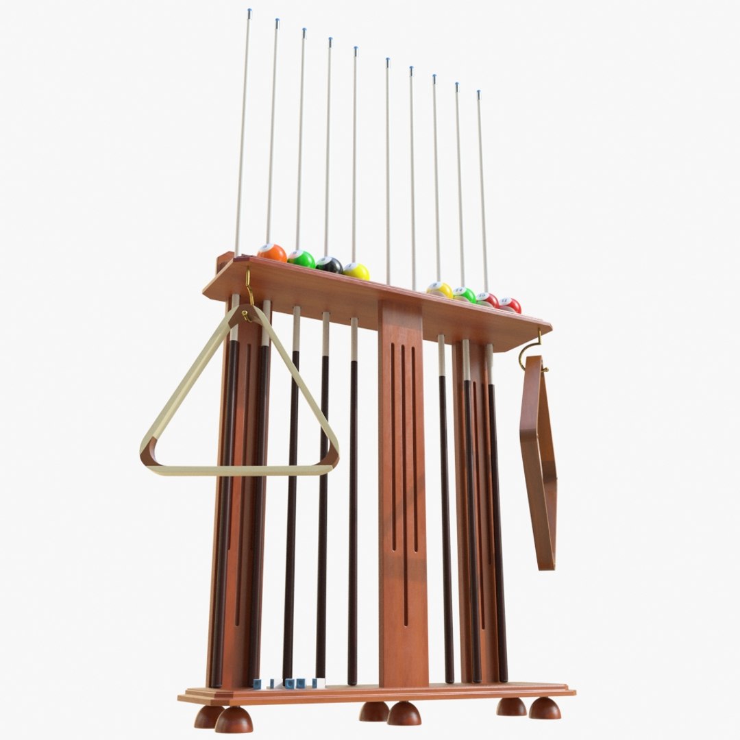 Realistic Billiards Rack 01 3d Model