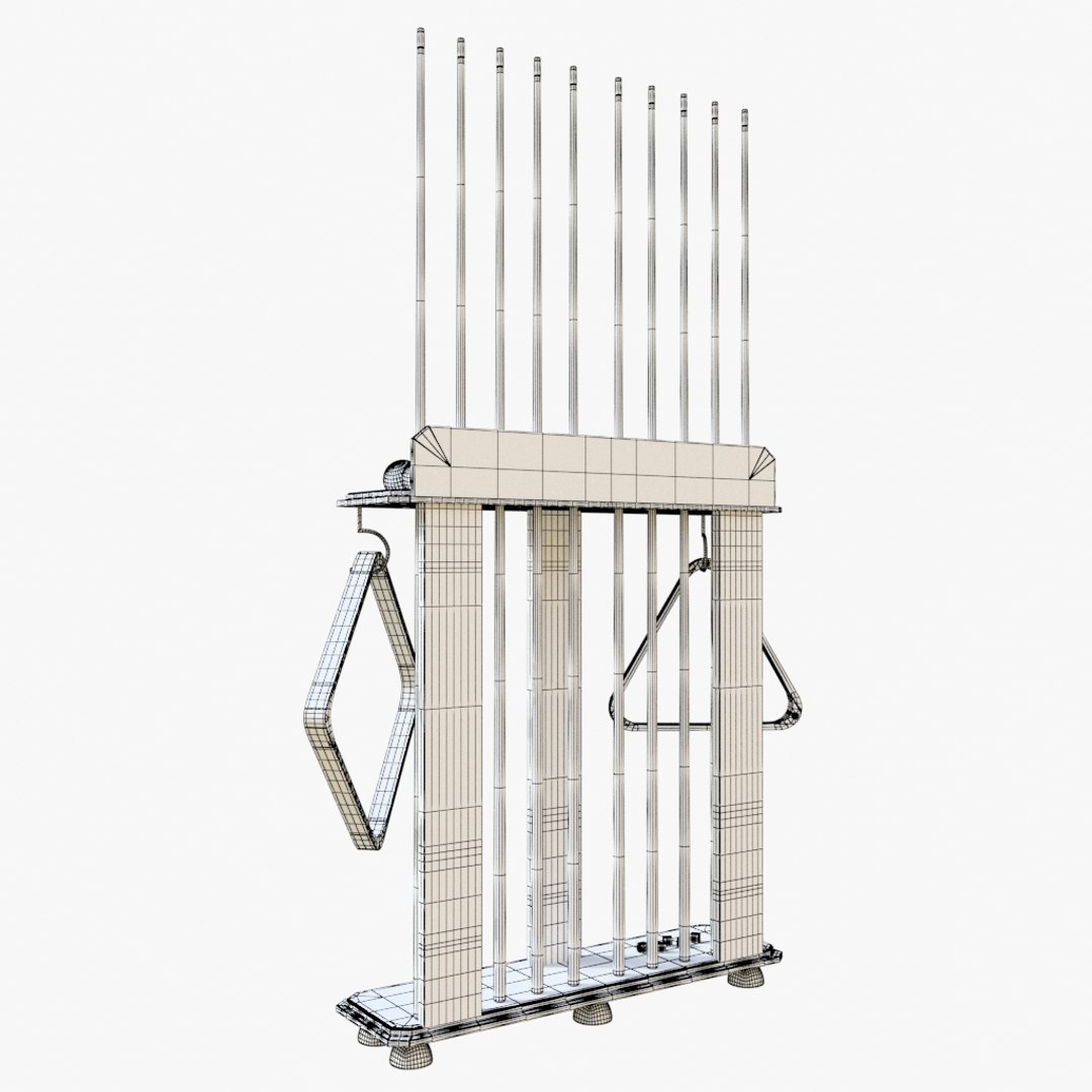 Realistic Billiards Rack 01 3d Model