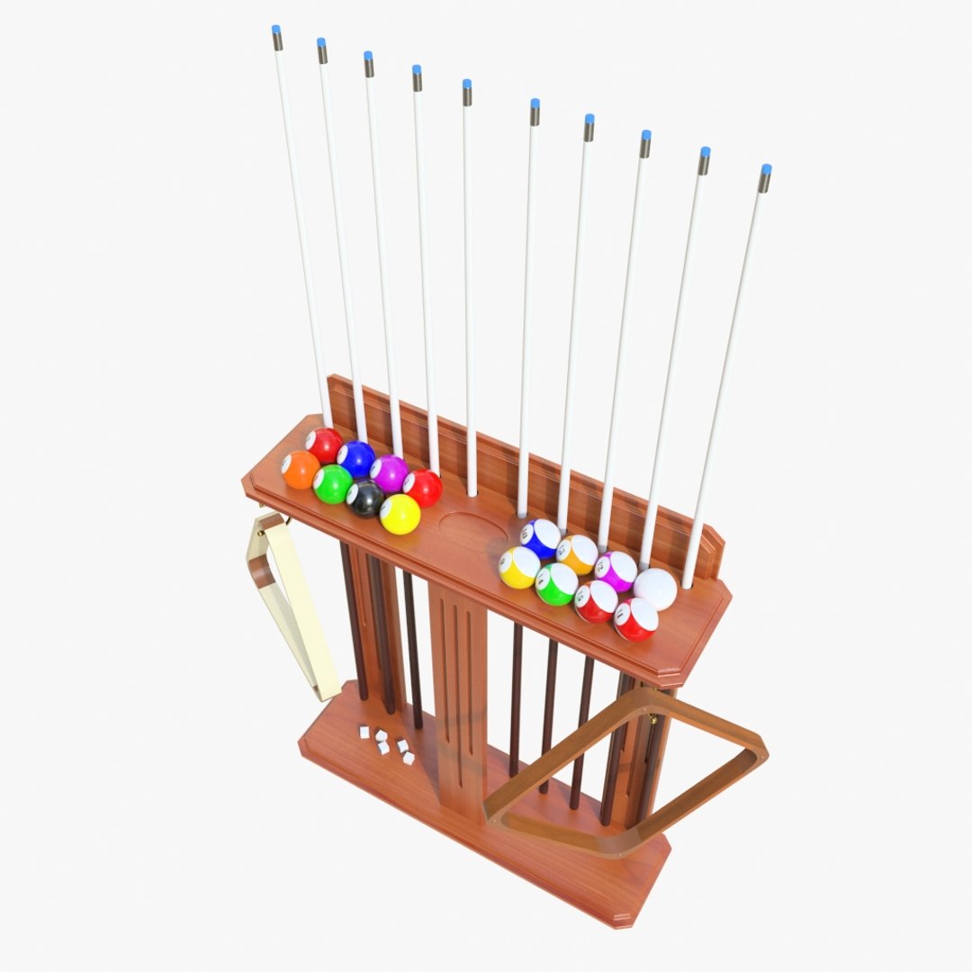 Realistic Billiards Rack 01 3d Model
