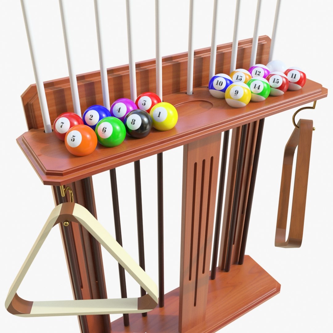 Realistic Billiards Rack 01 3d Model
