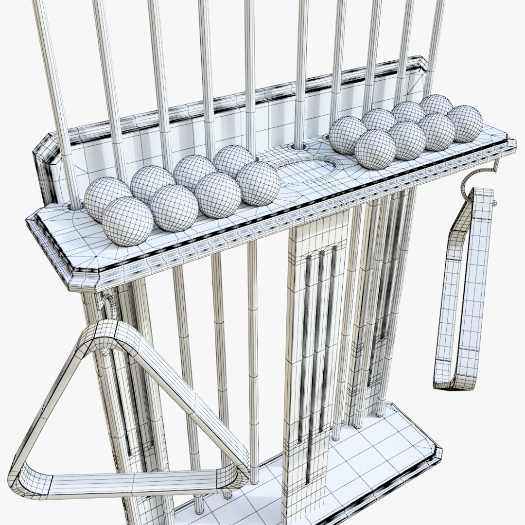 Realistic Billiards Rack 01 3d Model