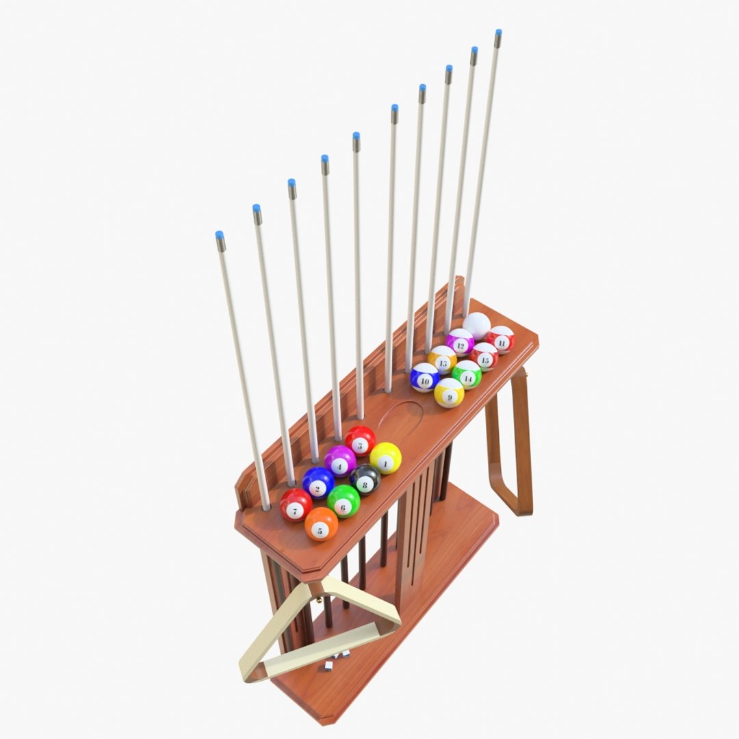 Realistic Billiards Rack 01 3d Model