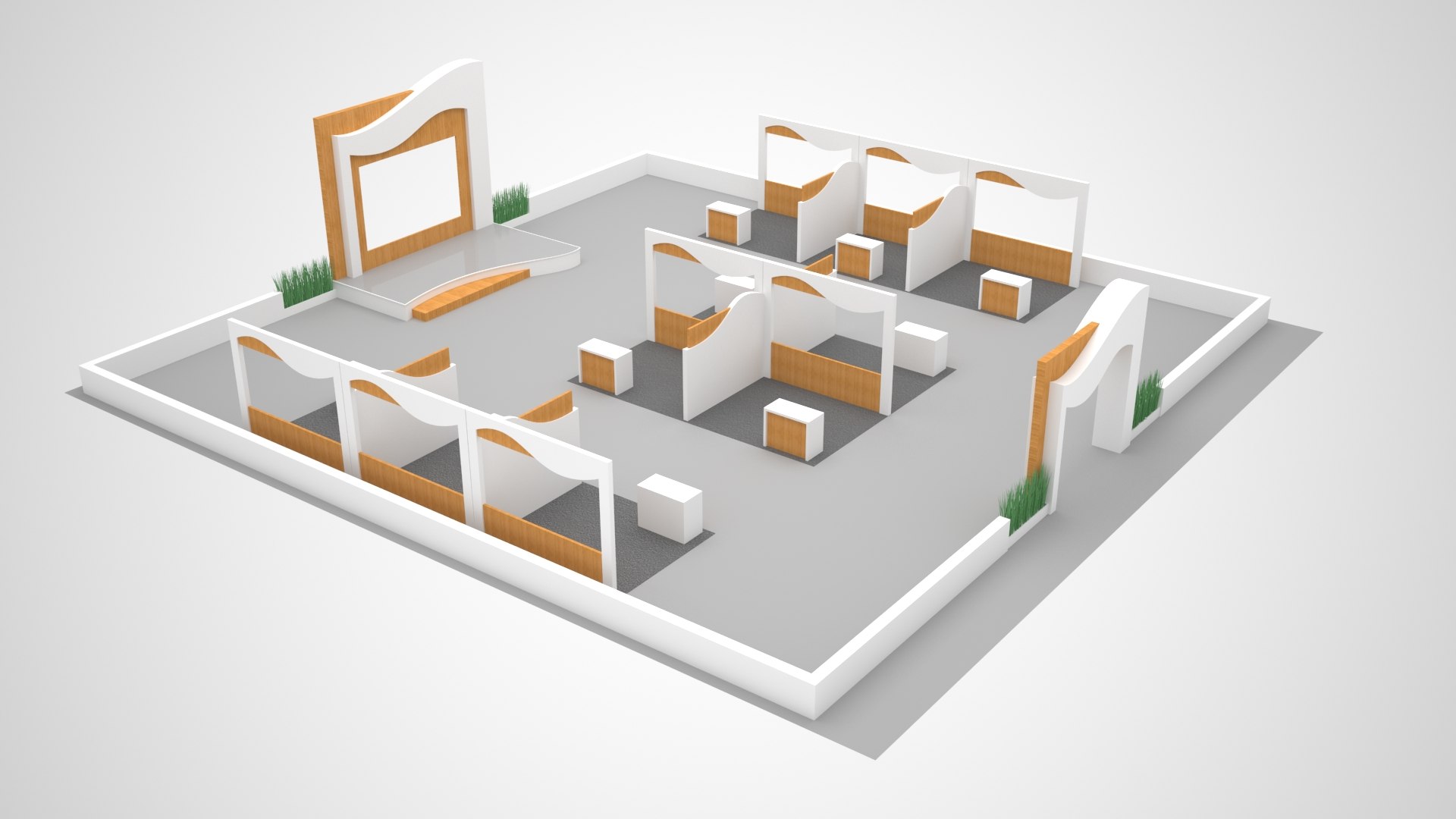 3D Model Layout Exhibition - TurboSquid 1577107