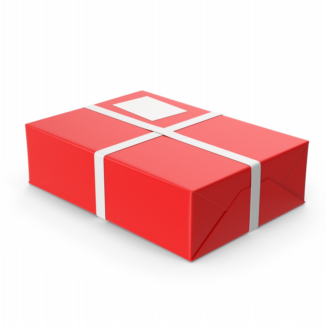 3D Red Mail Package - TurboSquid 2002439