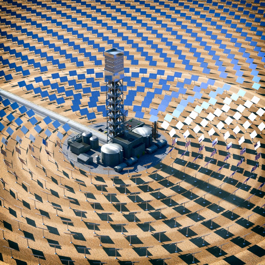 Solar Power Plant 3d Model
