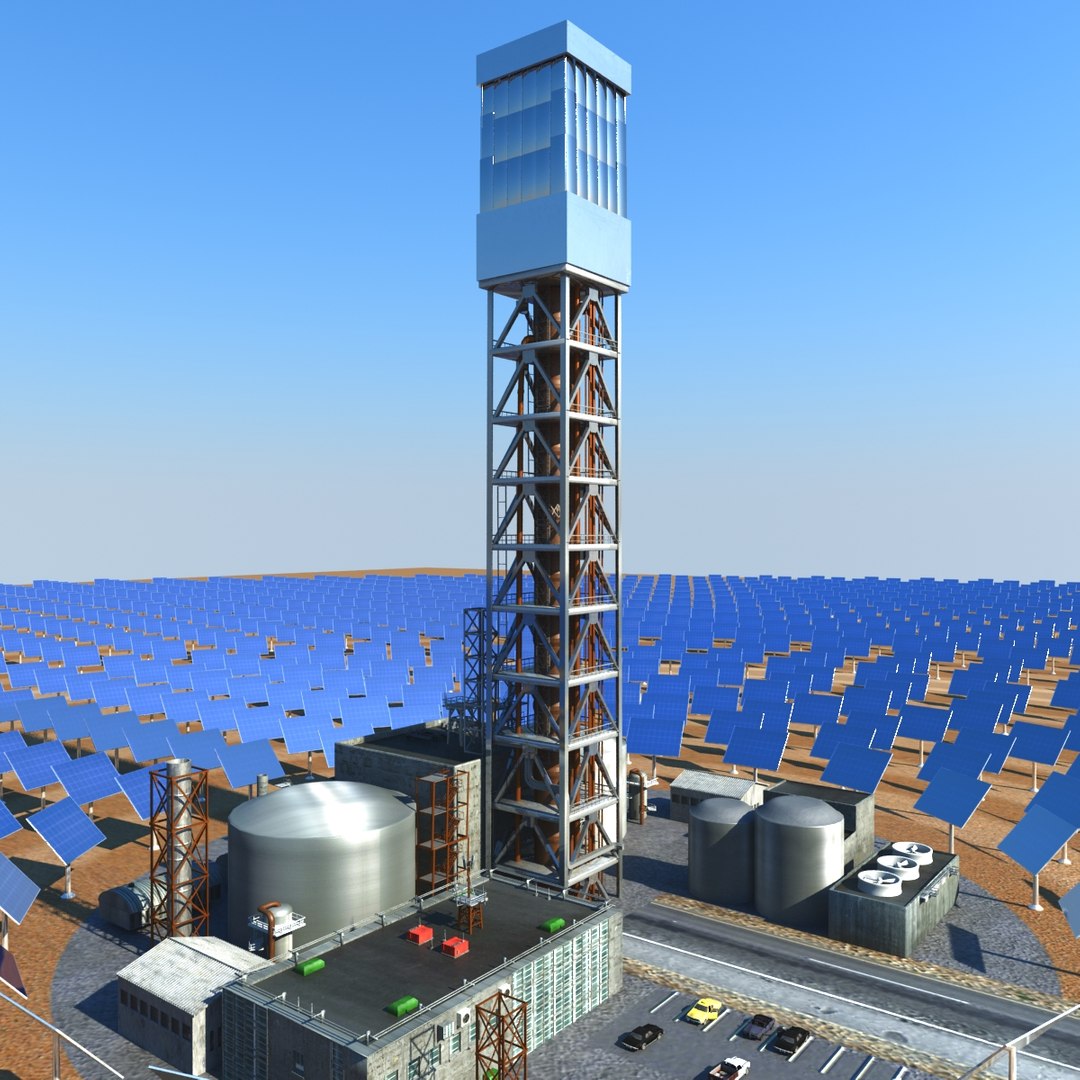 Solar Power Plant 3d Model