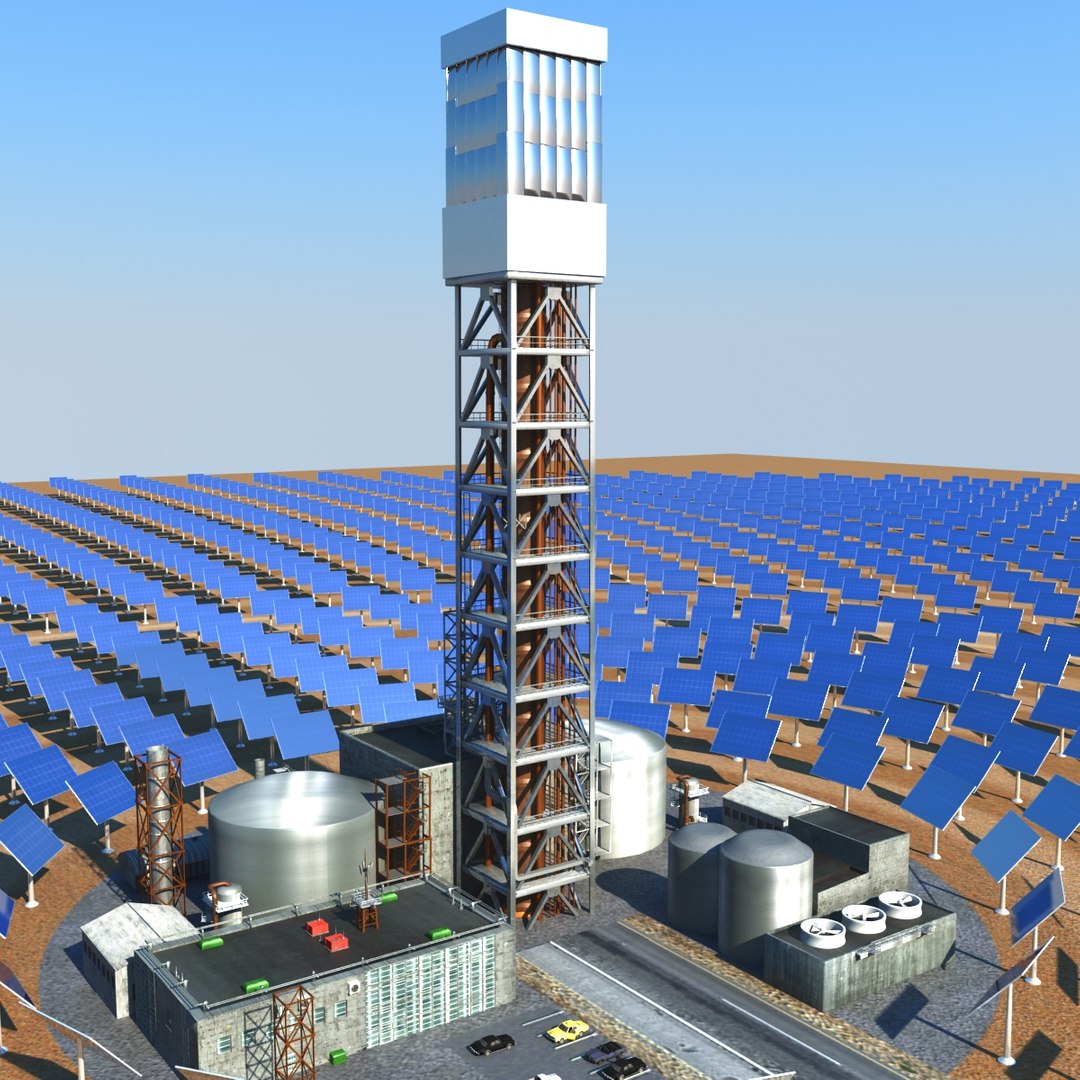 Solar Power Plant 3d Model