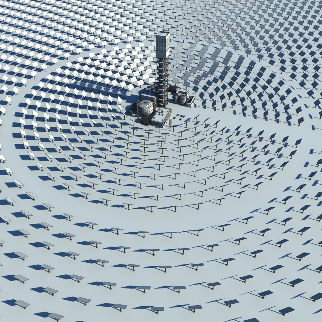 Solar Power Plant 3d Model