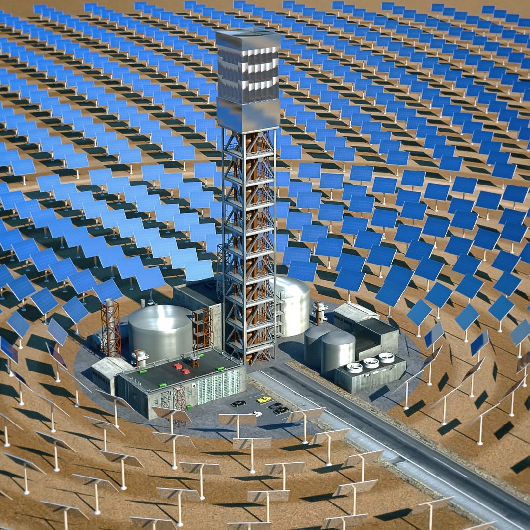 Solar Power Plant 3d Model