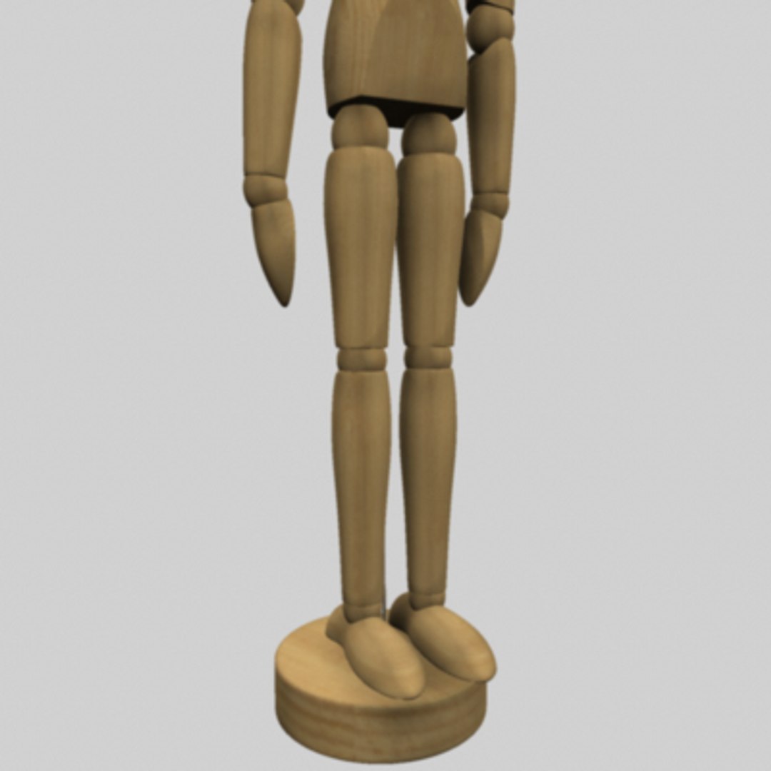 3d Model Wooden Artist Mannequin