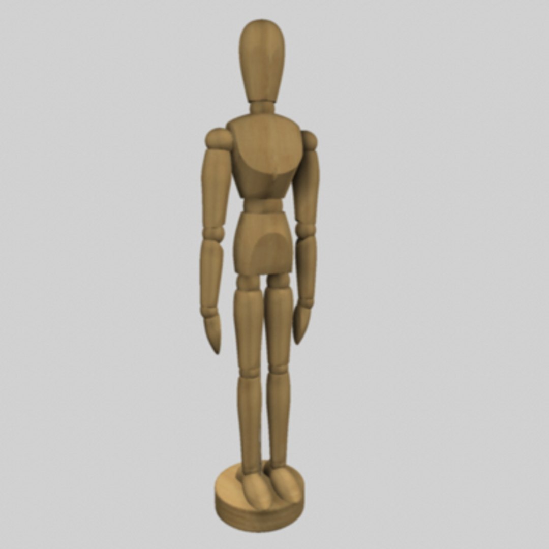3d Model Wooden Artist Mannequin