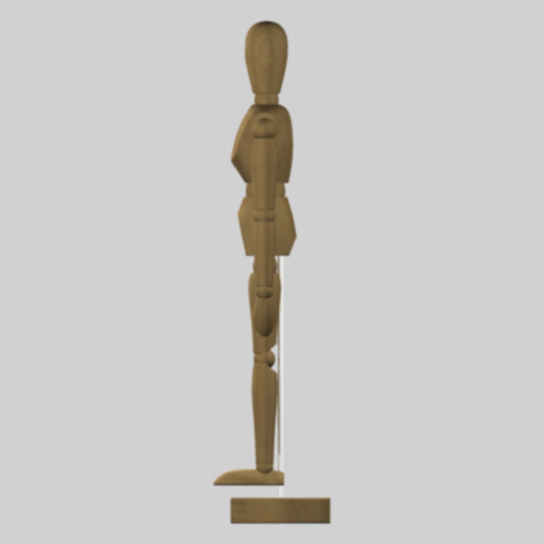 3d Model Wooden Artist Mannequin