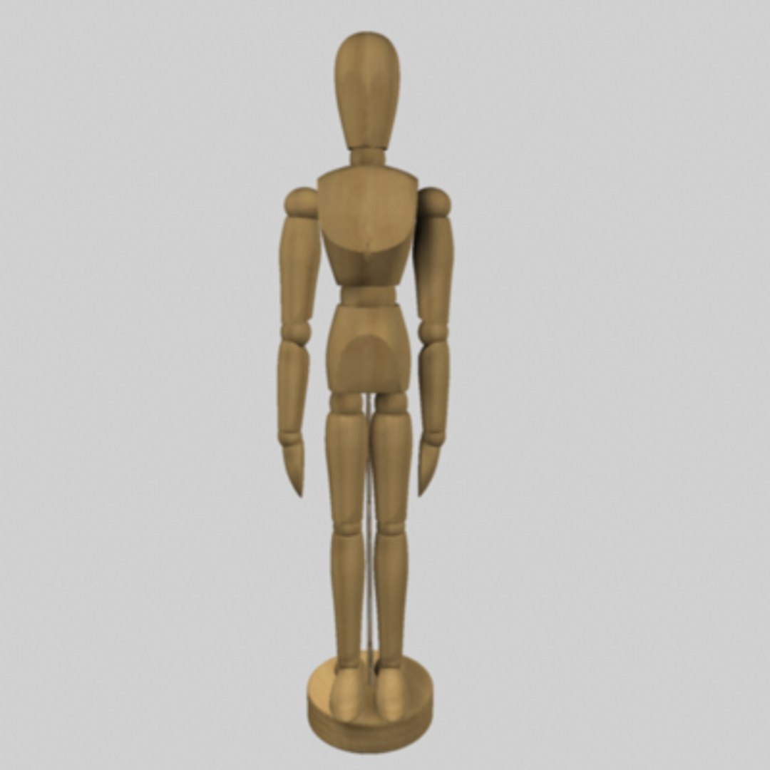 3d Model Wooden Artist Mannequin