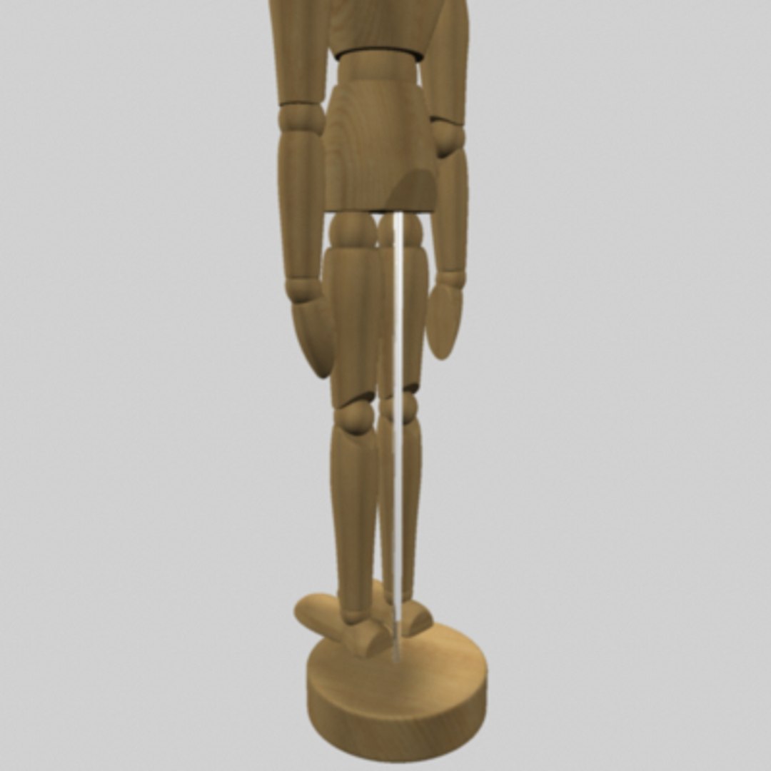 3d Model Wooden Artist Mannequin