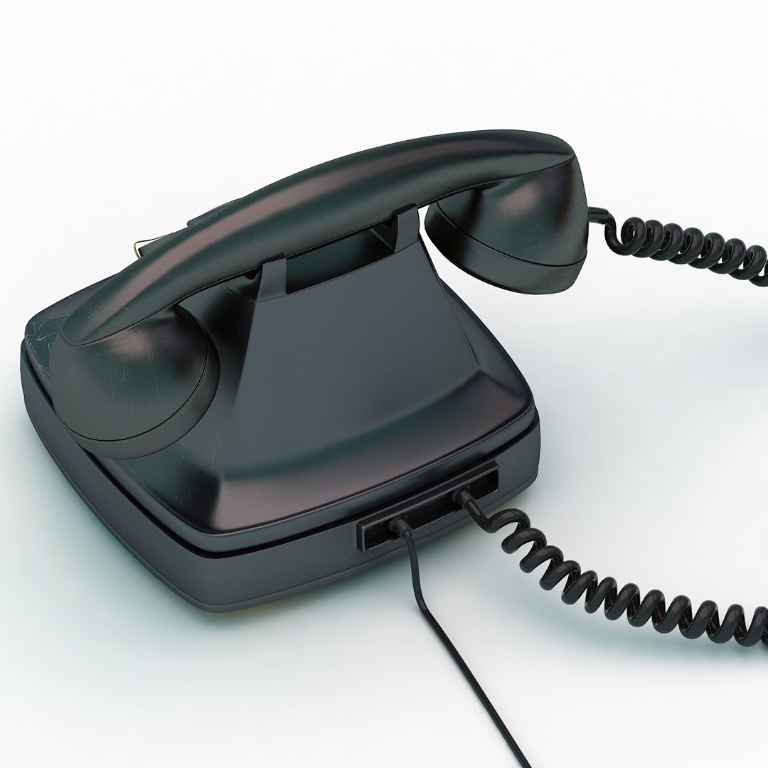 3d Old Rotary Telephone Model