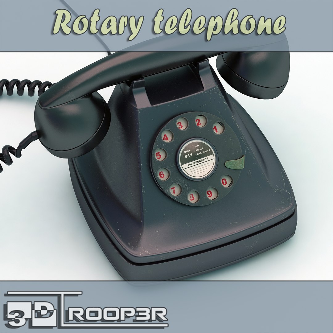 3d Old Rotary Telephone Model