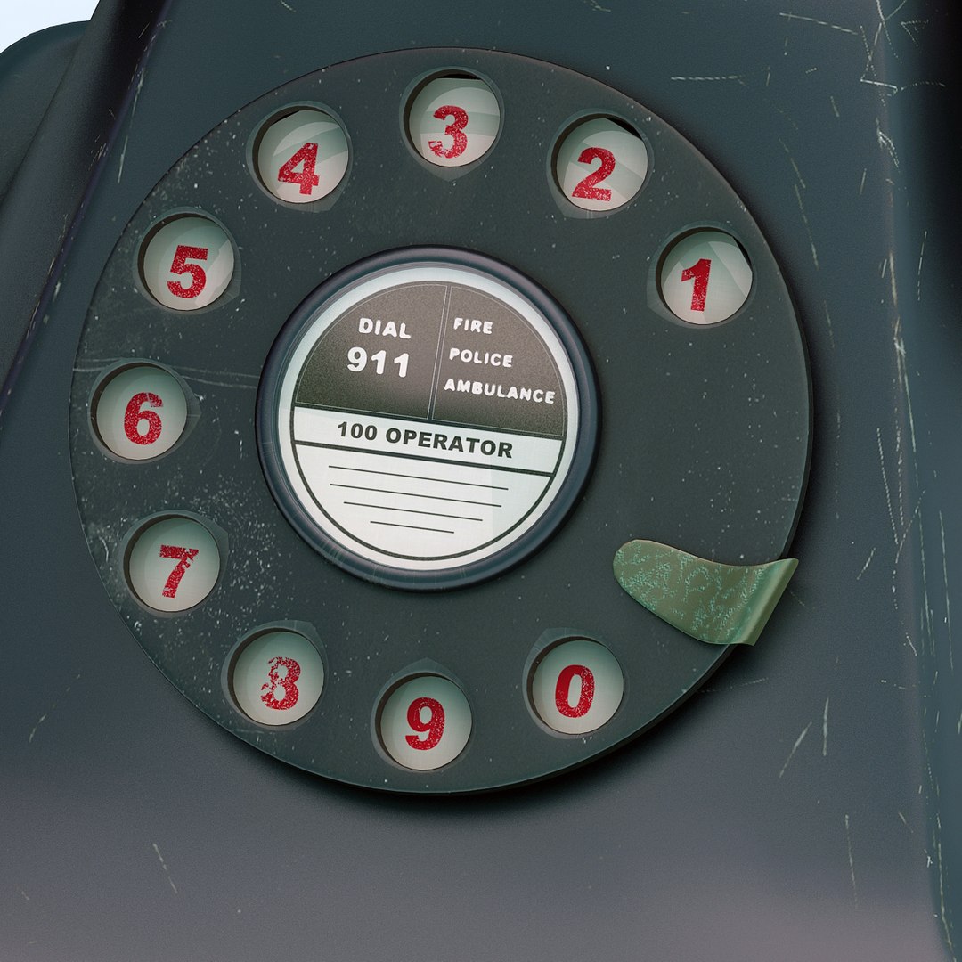 3d Old Rotary Telephone Model