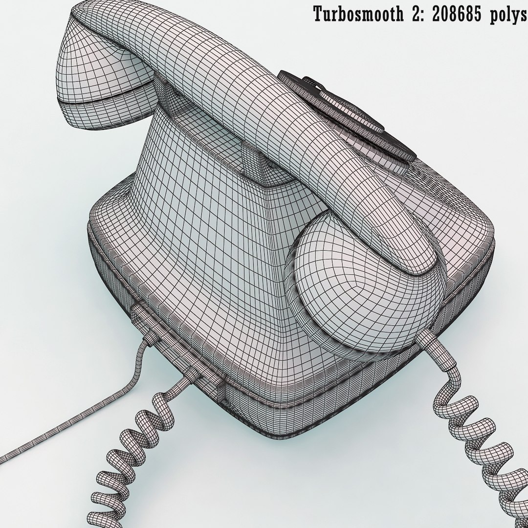 3d Old Rotary Telephone Model
