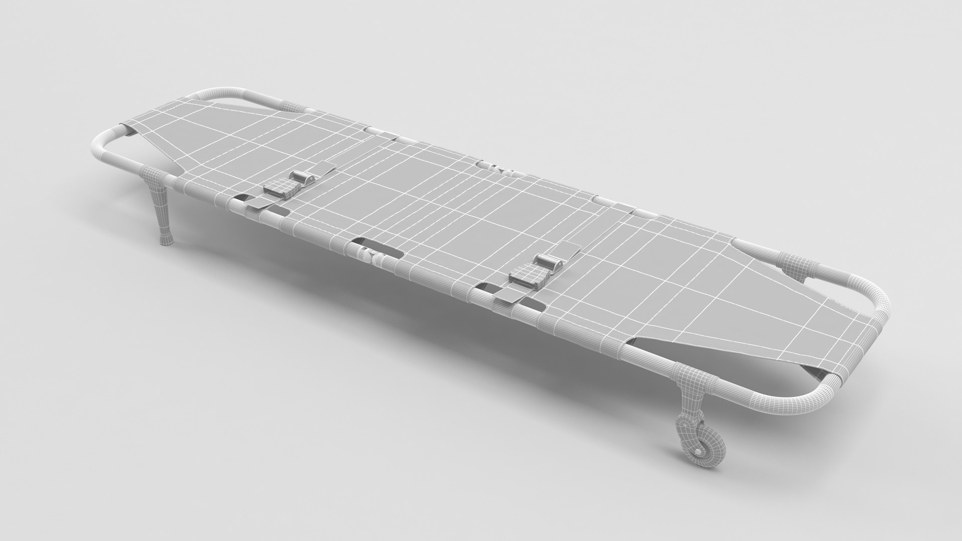 Ferno Model 11 Emergency Stretcher With Wheels Model - TurboSquid 1923253