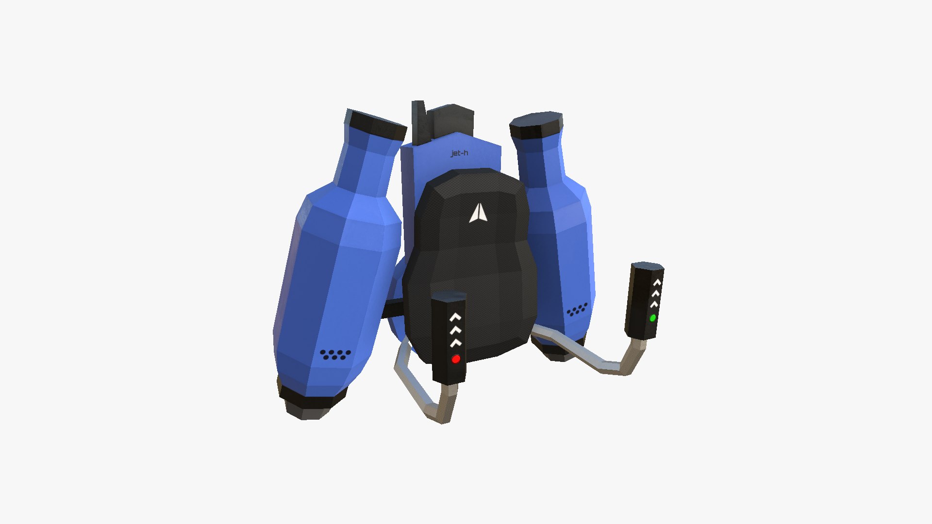05 Jetpack Low Poly H Collection - SciFi Character Design 3D Model ...